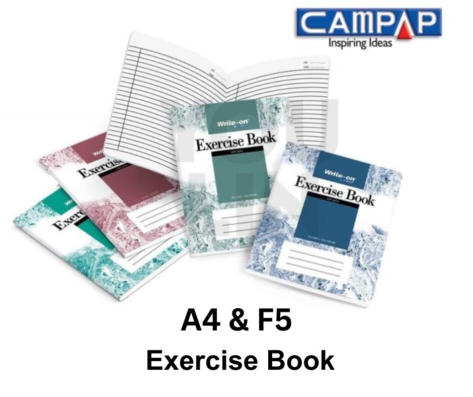 CAMPAP-Write-On Exercice Book- 70gsm (A4 & A5) – www.myb2b.com.my